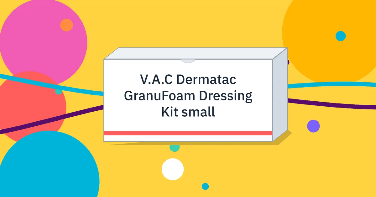 Symbolbild: Packung mit der Aufschrift V.A.C Dermatac GranuFoam Dressing Kit small (PZN 18023059) – Verfügbarkeit und Bezug in Apotheken in Frankfurt am Main