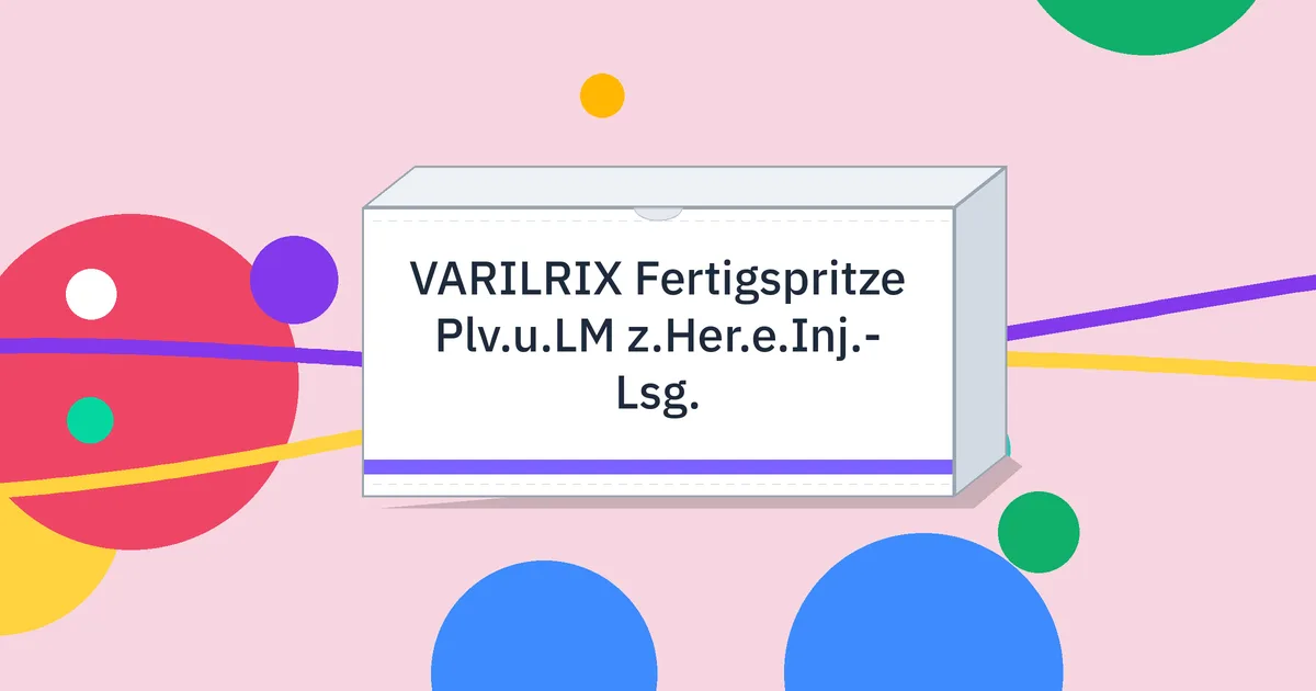 Symbolbild: Packung mit der Aufschrift VARILRIX Fertigspritze Plv.u.LM z.Her.e.Inj.-Lsg. (PZN 11486721) – Verfügbarkeit und Bezug in Apotheken in Frankfurt am Main