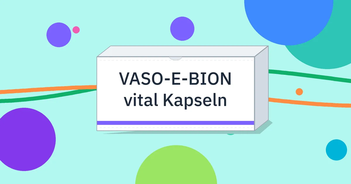 Symbolbild: Packung mit der Aufschrift VASO-E-BION vital Kapseln (PZN 05870237) – Verfügbarkeit und Bezug in Apotheken in Frankfurt am Main