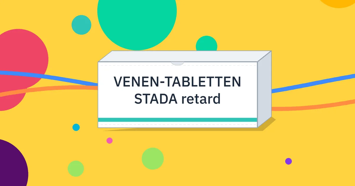 Symbolbild: Packung mit der Aufschrift VENEN-TABLETTEN STADA retard (PZN 07549522) – Verfügbarkeit und Bezug in Apotheken in Frankfurt am Main