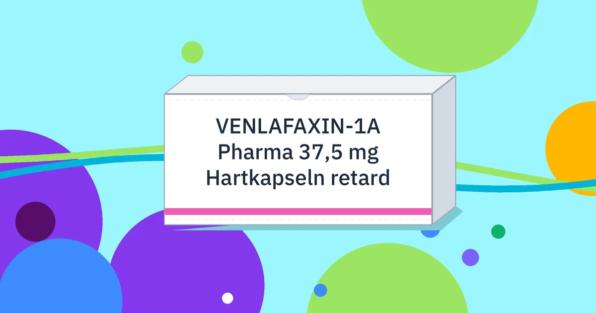 Symbolbild: Packung mit der Aufschrift VENLAFAXIN-1A Pharma 37,5 mg Hartkapseln retard (PZN 15423893) – Verfügbarkeit und Bezug in Apotheken in Frankfurt am Main