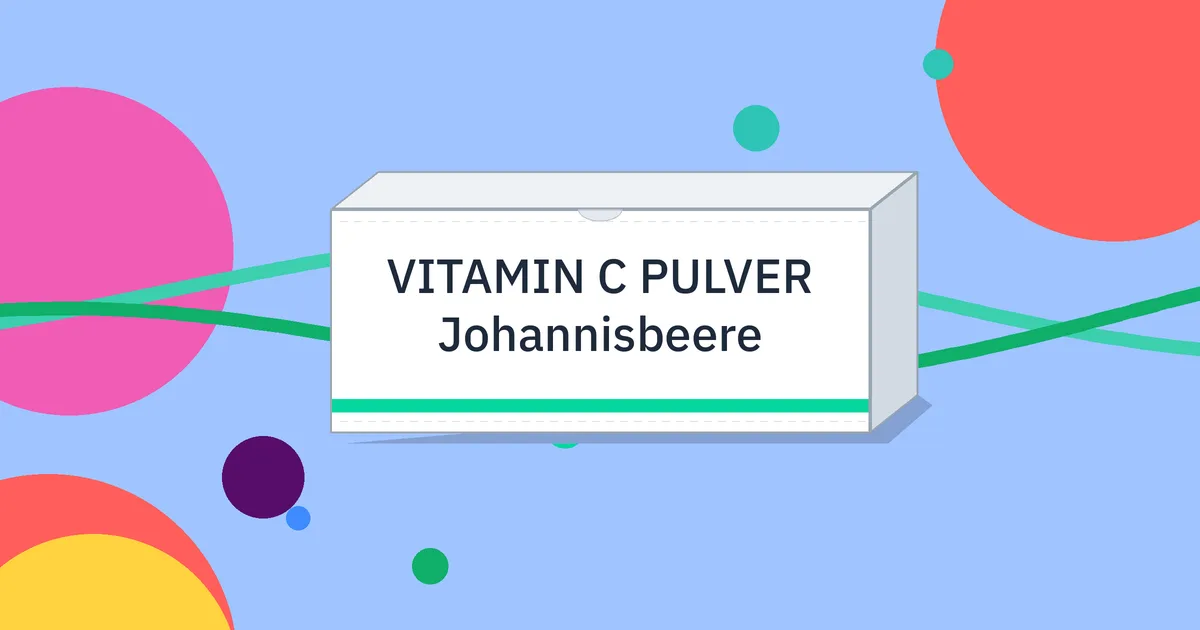 Symbolbild: Packung mit der Aufschrift VITAMIN C PULVER Johannisbeere (PZN 16752765) – Verfügbarkeit und Bezug in Apotheken in Frankfurt am Main