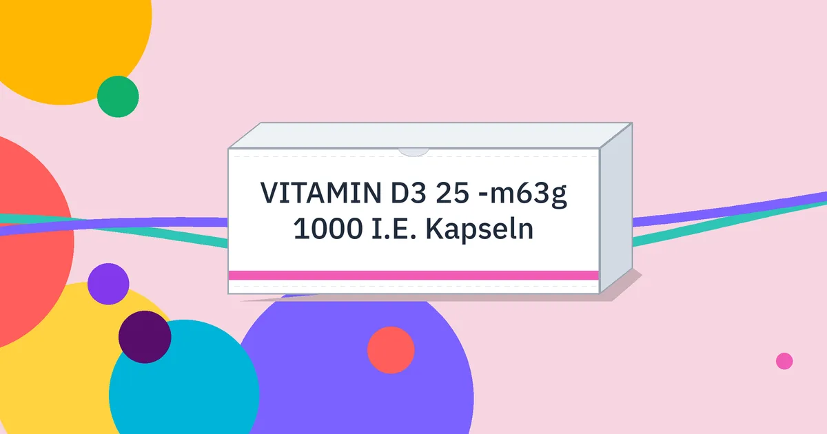 Symbolbild: Packung mit der Aufschrift VITAMIN D3 25 -m63g 1000 I.E. Kapseln (PZN 11578340) – Verfügbarkeit und Bezug in Apotheken in Frankfurt am Main