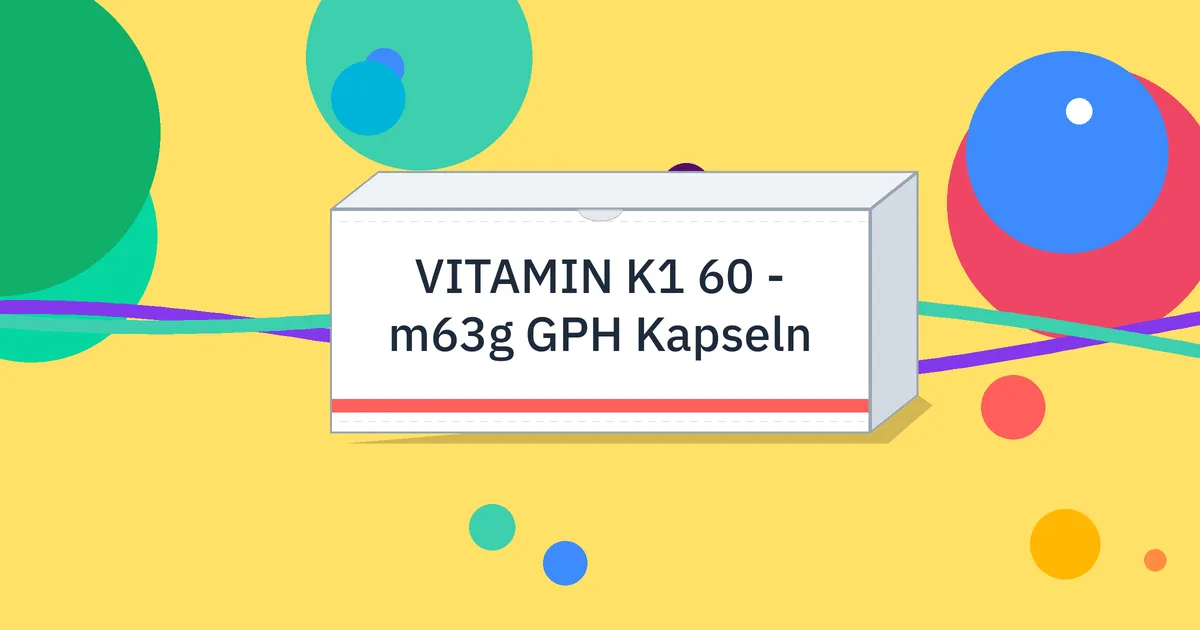 Symbolbild: Packung mit der Aufschrift VITAMIN K1 60 -m63g GPH Kapseln (PZN 00896462) – Verfügbarkeit und Bezug in Apotheken in Frankfurt am Main