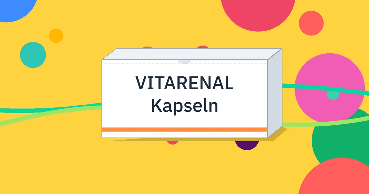 Symbolbild: Packung mit der Aufschrift VITARENAL Kapseln (PZN 03278718) – Verfügbarkeit und Bezug in Apotheken in Frankfurt am Main