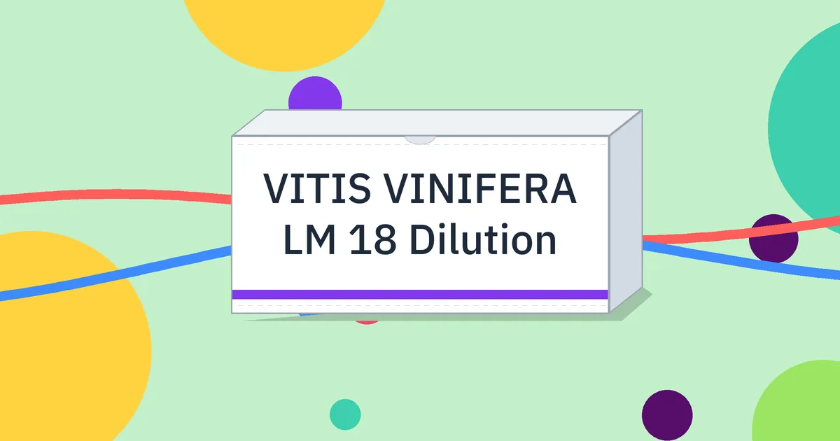Symbolbild: Packung mit der Aufschrift VITIS VINIFERA LM 18 Dilution (PZN 13279819) – Verfügbarkeit und Bezug in Apotheken in Frankfurt am Main