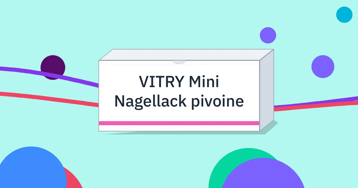 Symbolbild: Packung mit der Aufschrift VITRY Mini Nagellack pivoine (PZN 11298617) – Verfügbarkeit und Bezug in Apotheken in Frankfurt am Main