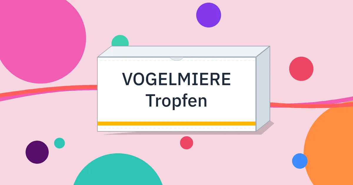 Symbolbild: Packung mit der Aufschrift VOGELMIERE Tropfen (PZN 19148981) – Verfügbarkeit und Bezug in Apotheken in Frankfurt am Main
