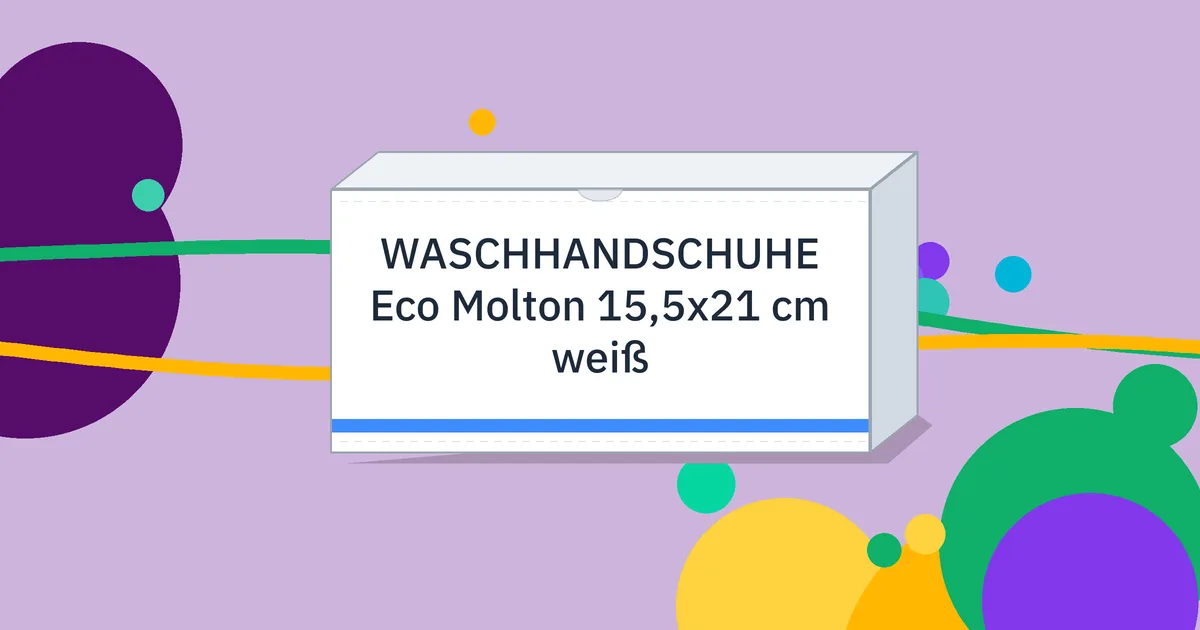 Symbolbild: Packung mit der Aufschrift WASCHHANDSCHUHE Eco Molton 15,5x21 cm weiß (PZN 20606839) – Verfügbarkeit und Bezug in Apotheken in Frankfurt am Main