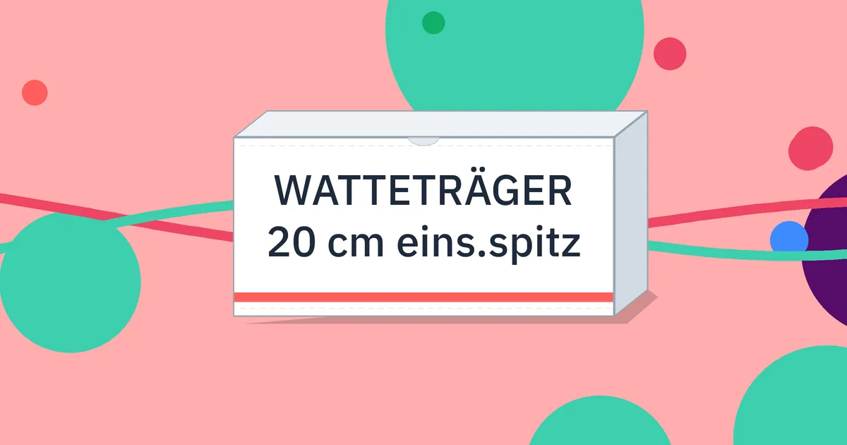Symbolbild: Packung mit der Aufschrift WATTETRÄGER 20 cm eins.spitz (PZN 00070035) – Verfügbarkeit und Bezug in Apotheken in Frankfurt am Main