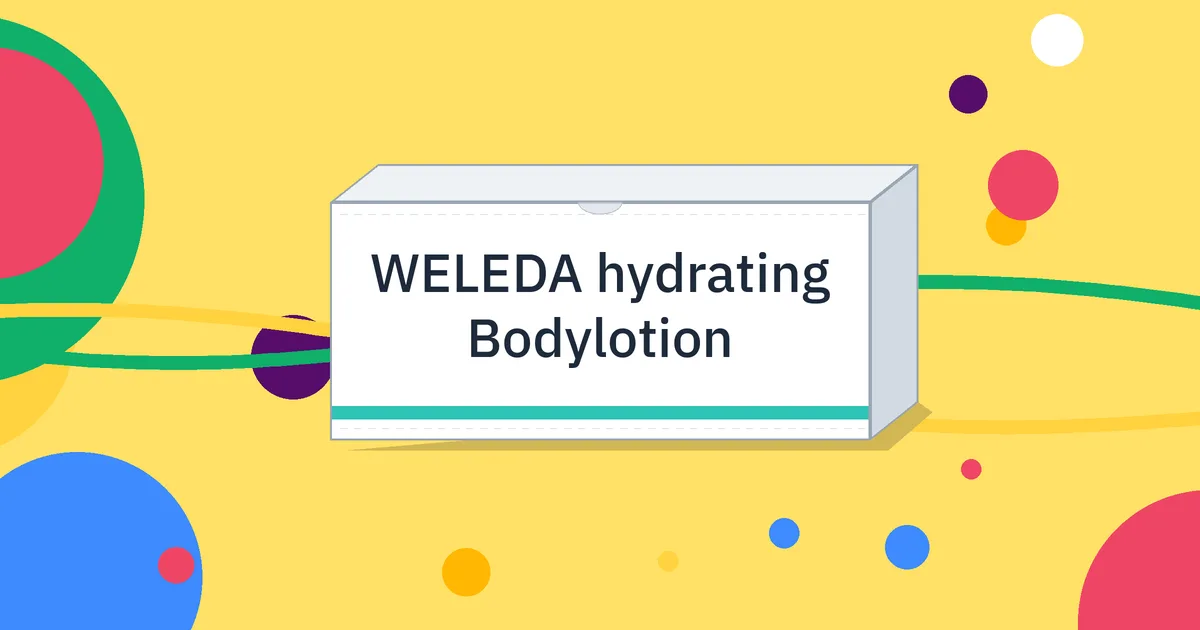 Symbolbild: Packung mit der Aufschrift WELEDA hydrating Bodylotion (PZN 19774141) – Verfügbarkeit und Bezug in Apotheken in Frankfurt am Main