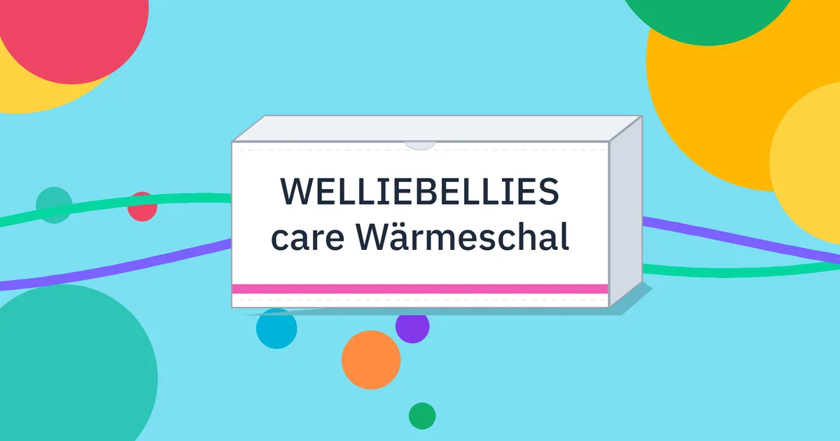 Symbolbild: Packung mit der Aufschrift WELLIEBELLIES care Wärmeschal (PZN 11153250) – Verfügbarkeit und Bezug in Apotheken in Frankfurt am Main