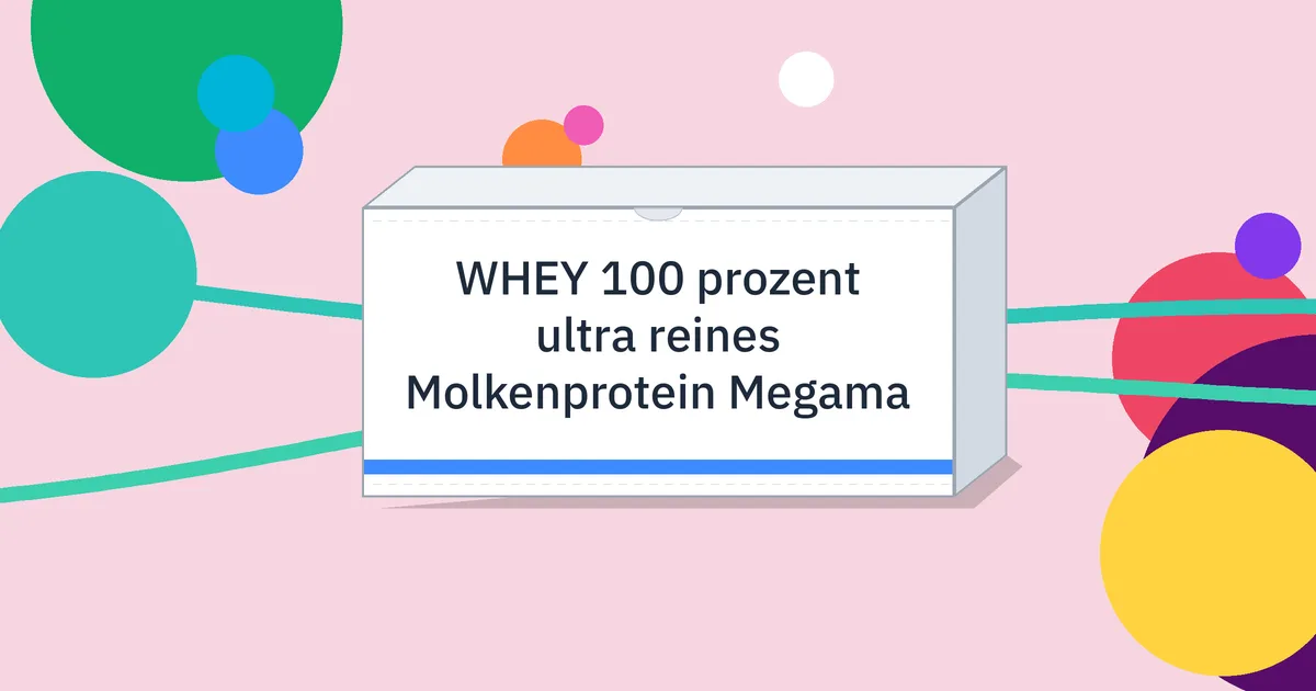 Symbolbild: Packung mit der Aufschrift WHEY 100 prozent ultra reines Molkenprotein Megama (PZN 19885981) – Verfügbarkeit und Bezug in Apotheken in Frankfurt am Main
