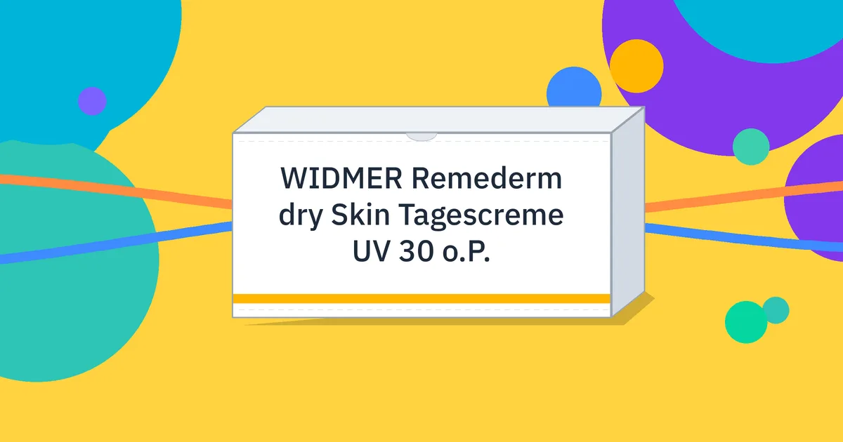 Symbolbild: Packung mit der Aufschrift WIDMER Remederm dry Skin Tagescreme UV 30 o.P. (PZN 19395923) – Verfügbarkeit und Bezug in Apotheken in Frankfurt am Main