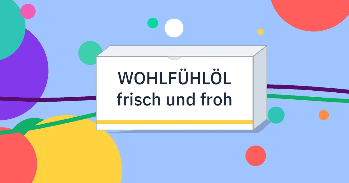 Symbolbild: Packung mit der Aufschrift WOHLFÜHLÖL frisch und froh (PZN 04655695) – Verfügbarkeit und Bezug in Apotheken in Frankfurt am Main
