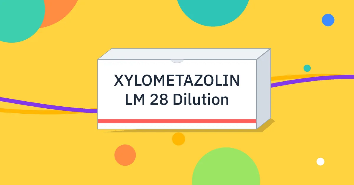 Symbolbild: Packung mit der Aufschrift XYLOMETAZOLIN LM 28 Dilution (PZN 13283637) – Verfügbarkeit und Bezug in Apotheken in Frankfurt am Main