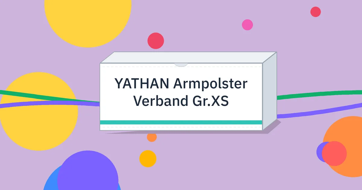 Symbolbild: Packung mit der Aufschrift YATHAN Armpolster Verband Gr.XS (PZN 13870866) – Verfügbarkeit und Bezug in Apotheken in Frankfurt am Main