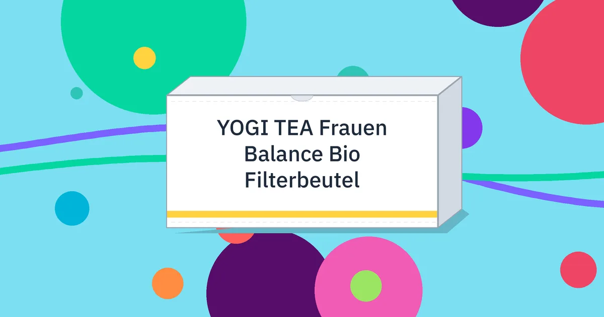Symbolbild: Packung mit der Aufschrift YOGI TEA Frauen Balance Bio Filterbeutel (PZN 09688009) – Verfügbarkeit und Bezug in Apotheken in Frankfurt am Main