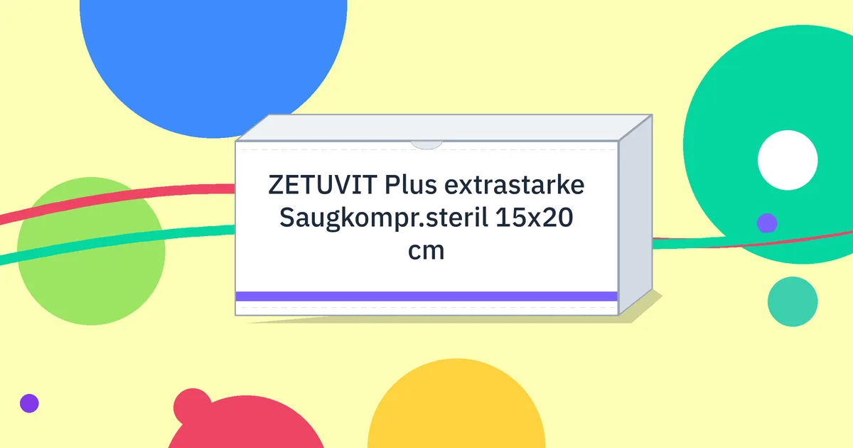 Symbolbild: Packung mit der Aufschrift ZETUVIT Plus extrastarke Saugkompr.steril 15x20 cm (PZN 16352959) – Verfügbarkeit und Bezug in Apotheken in Frankfurt am Main