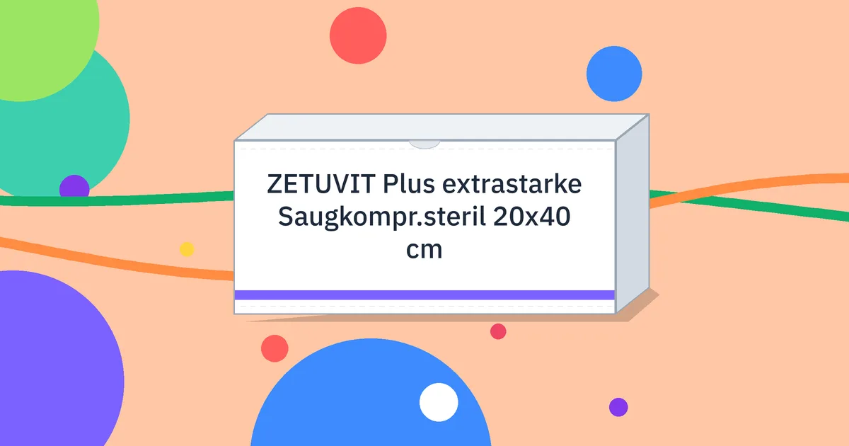Symbolbild: Packung mit der Aufschrift ZETUVIT Plus extrastarke Saugkompr.steril 20x40 cm (PZN 19900195) – Verfügbarkeit und Bezug in Apotheken in Frankfurt am Main