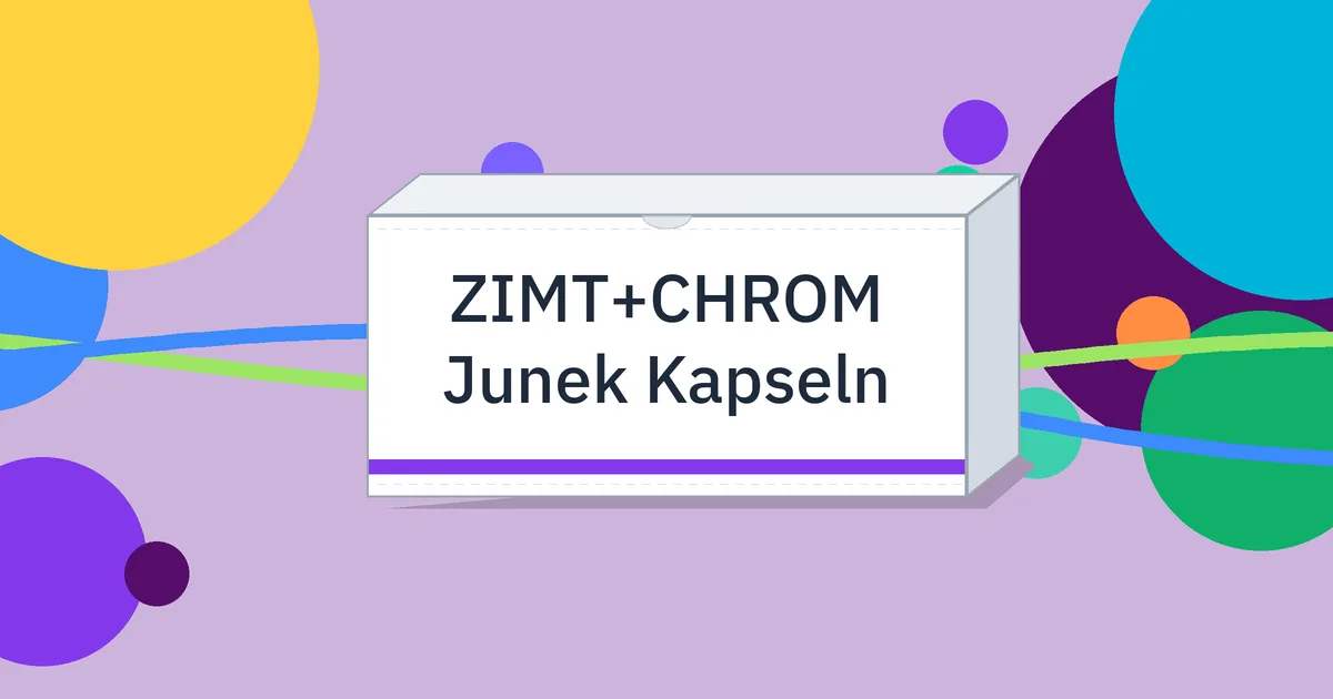 Symbolbild: Packung mit der Aufschrift ZIMT+CHROM Junek Kapseln (PZN 10396364) – Verfügbarkeit und Bezug in Apotheken in Frankfurt am Main