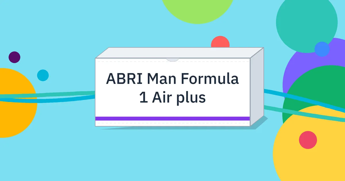 Symbolbild: Packung mit der Aufschrift ABRI Man Formula 1 Air plus (PZN 00083167) – Verfügbarkeit und Bezug in Apotheken in Frankfurt am Main