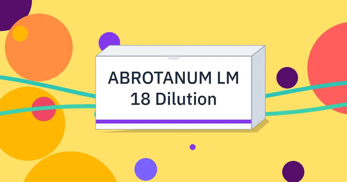 Symbolbild: Packung mit der Aufschrift ABROTANUM LM 18 Dilution (PZN 03503380) – Verfügbarkeit und Bezug in Apotheken in Frankfurt am Main