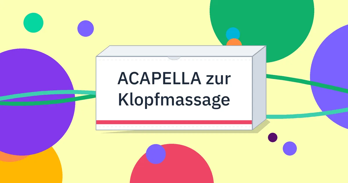 Symbolbild: Packung mit der Aufschrift ACAPELLA zur Klopfmassage (PZN 00791421) – Verfügbarkeit und Bezug in Apotheken in Frankfurt am Main