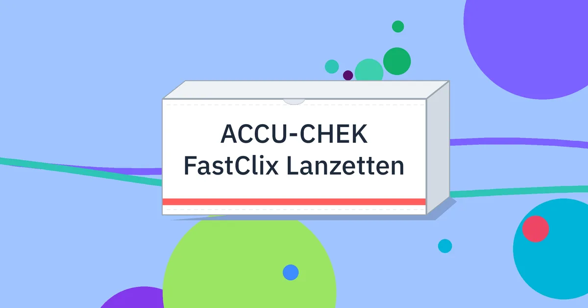 Symbolbild: Packung mit der Aufschrift ACCU-CHEK FastClix Lanzetten (PZN 06551190) – Verfügbarkeit und Bezug in Apotheken in Frankfurt am Main
