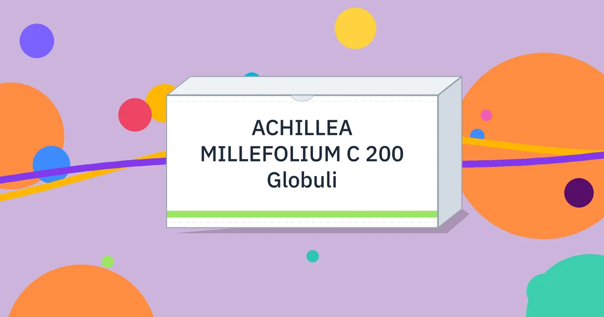 Symbolbild: Packung mit der Aufschrift ACHILLEA MILLEFOLIUM C 200 Globuli (PZN 14312275) – Verfügbarkeit und Bezug in Apotheken in Frankfurt am Main