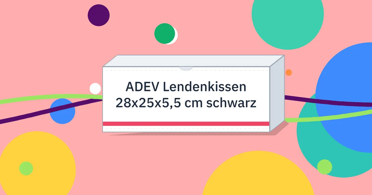 Symbolbild: Packung mit der Aufschrift ADEV Lendenkissen 28x25x5,5 cm schwarz (PZN 03756520) – Verfügbarkeit und Bezug in Apotheken in Frankfurt am Main