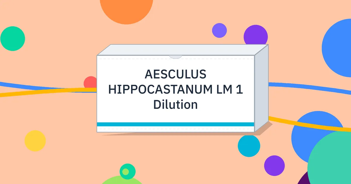 Symbolbild: Packung mit der Aufschrift AESCULUS HIPPOCASTANUM LM 1 Dilution (PZN 12755241) – Verfügbarkeit und Bezug in Apotheken in Frankfurt am Main