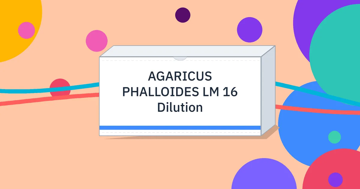 Symbolbild: Packung mit der Aufschrift AGARICUS PHALLOIDES LM 16 Dilution (PZN 13304552) – Verfügbarkeit und Bezug in Apotheken in Frankfurt am Main