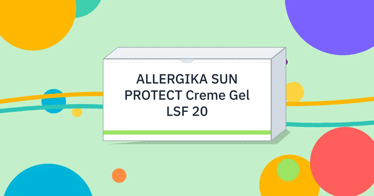Symbolbild: Packung mit der Aufschrift ALLERGIKA SUN PROTECT Creme Gel LSF 20 (PZN 19296434) – Verfügbarkeit und Bezug in Apotheken in Frankfurt am Main