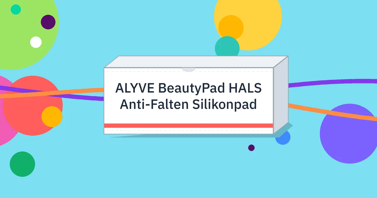 Symbolbild: Packung mit der Aufschrift ALYVE BeautyPad HALS Anti-Falten Silikonpad (PZN 18767274) – Verfügbarkeit und Bezug in Apotheken in Frankfurt am Main