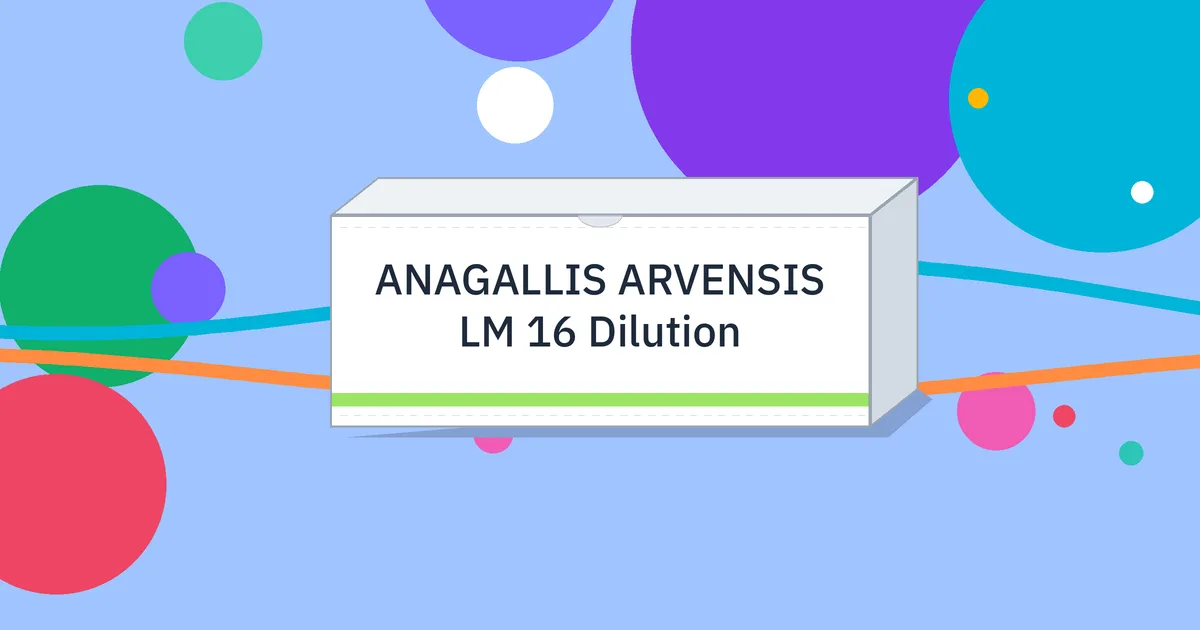 Symbolbild: Packung mit der Aufschrift ANAGALLIS ARVENSIS LM 16 Dilution (PZN 13327932) – Verfügbarkeit und Bezug in Apotheken in Frankfurt am Main