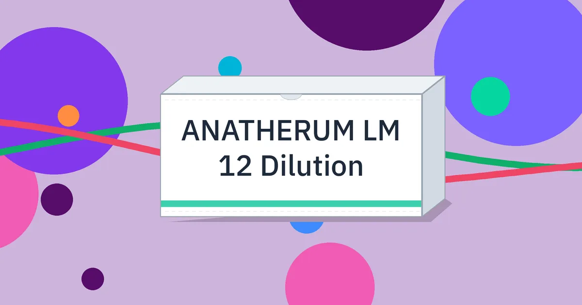 Symbolbild: Packung mit der Aufschrift ANATHERUM LM 12 Dilution (PZN 13328802) – Verfügbarkeit und Bezug in Apotheken in Frankfurt am Main