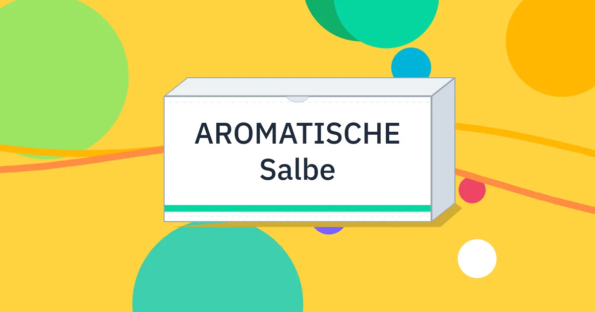 Symbolbild: Packung mit der Aufschrift AROMATISCHE Salbe (PZN 14249499) – Verfügbarkeit und Bezug in Apotheken in Frankfurt am Main