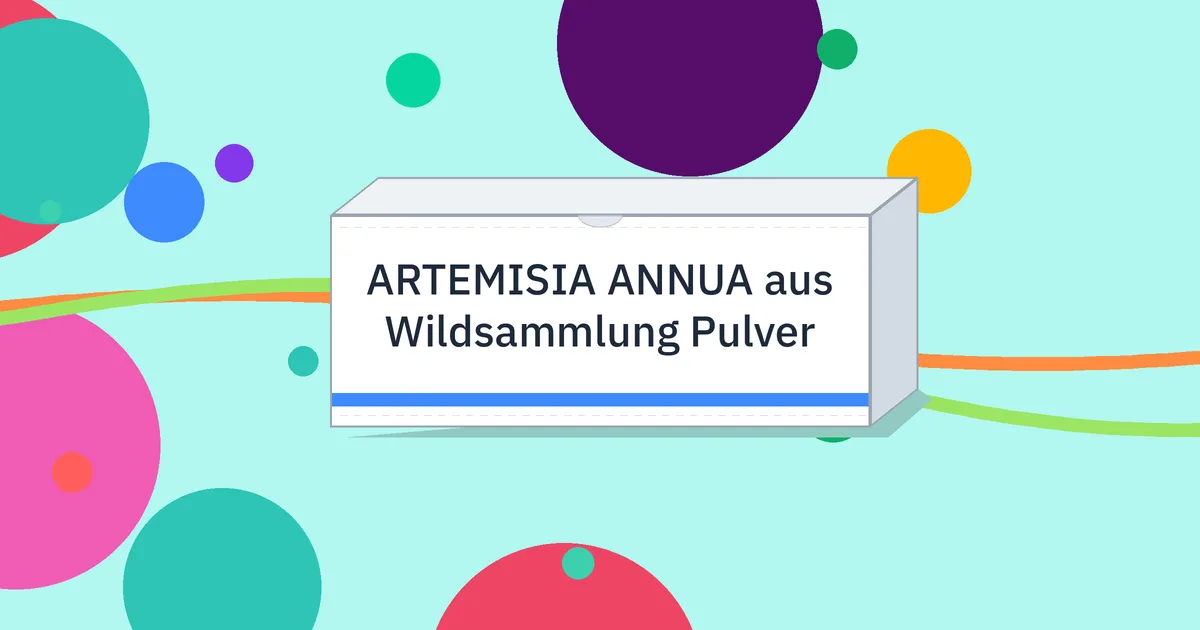 Symbolbild: Packung mit der Aufschrift ARTEMISIA ANNUA aus Wildsammlung Pulver (PZN 18880504) – Verfügbarkeit und Bezug in Apotheken in Frankfurt am Main