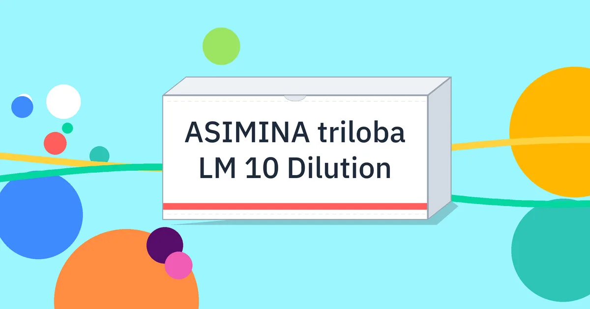 Symbolbild: Packung mit der Aufschrift ASIMINA triloba LM 10 Dilution (PZN 13401901) – Verfügbarkeit und Bezug in Apotheken in Frankfurt am Main