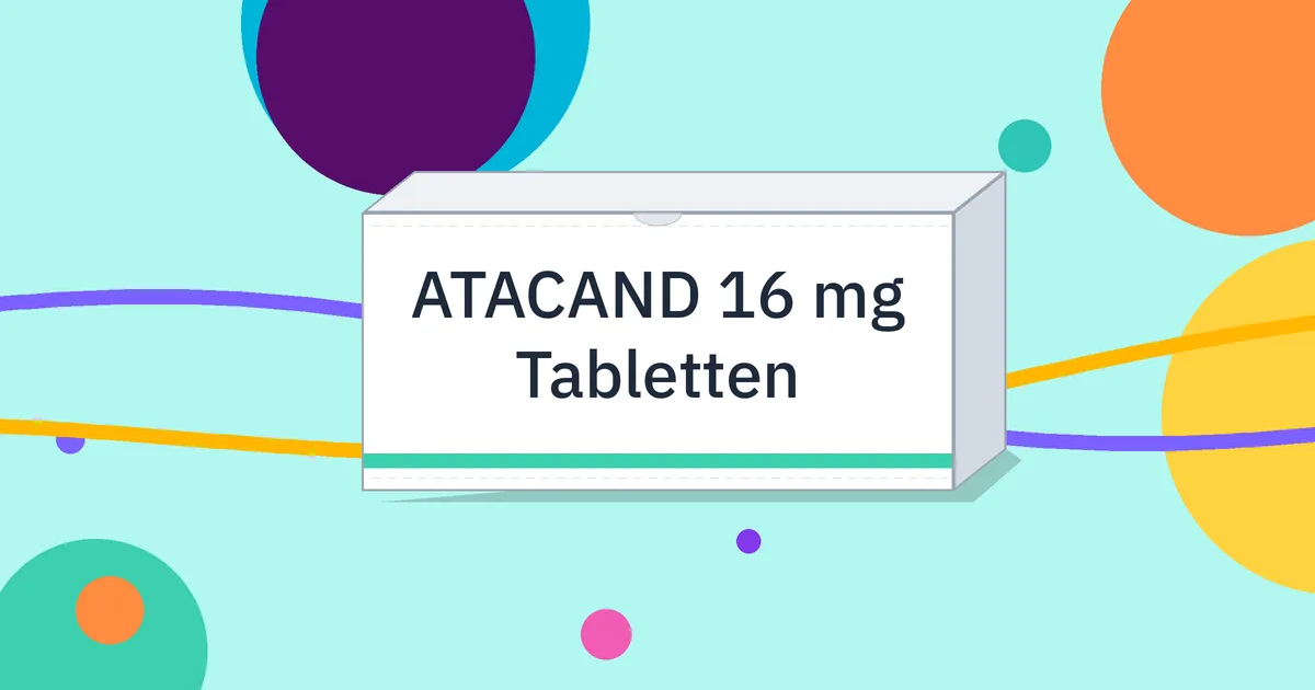 Symbolbild: Packung mit der Aufschrift ATACAND 16 mg Tabletten (PZN 01617694) – Verfügbarkeit und Bezug in Apotheken in Frankfurt am Main