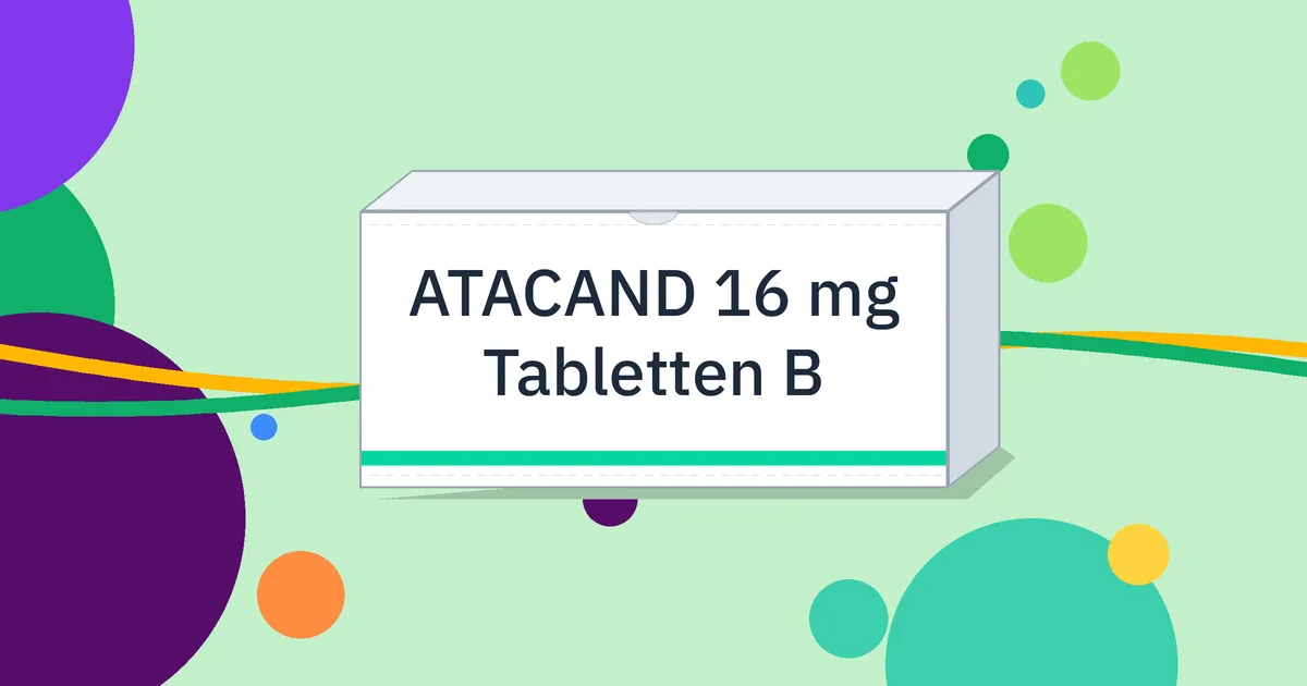 Symbolbild: Packung mit der Aufschrift ATACAND 16 mg Tabletten B (PZN 04037968) – Verfügbarkeit und Bezug in Apotheken in Frankfurt am Main