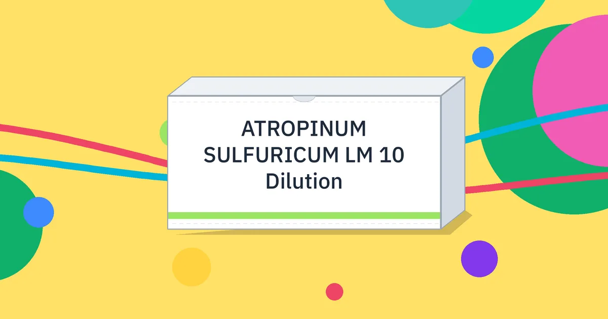 Symbolbild: Packung mit der Aufschrift ATROPINUM SULFURICUM LM 10 Dilution (PZN 13406778) – Verfügbarkeit und Bezug in Apotheken in Frankfurt am Main