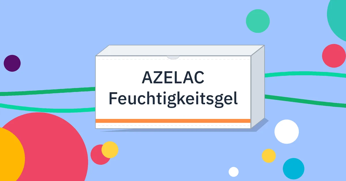 Symbolbild: Packung mit der Aufschrift AZELAC Feuchtigkeitsgel (PZN 18018673) – Verfügbarkeit und Bezug in Apotheken in Frankfurt am Main