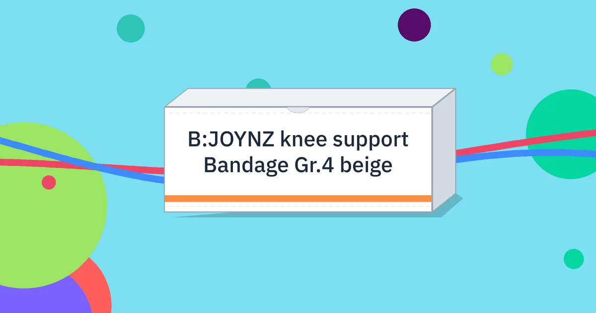 Symbolbild: Packung mit der Aufschrift B:JOYNZ knee support Bandage Gr.4 beige (PZN 20522410) – Verfügbarkeit und Bezug in Apotheken in Frankfurt am Main