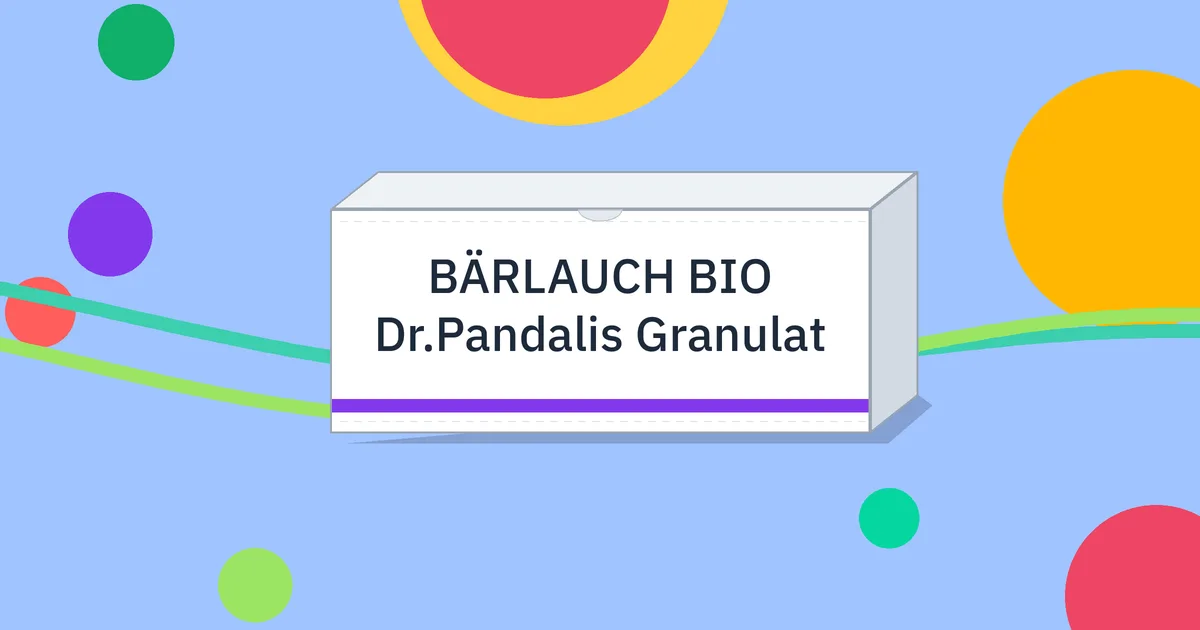 Symbolbild: Packung mit der Aufschrift BÄRLAUCH BIO Dr.Pandalis Granulat (PZN 01510453) – Verfügbarkeit und Bezug in Apotheken in Frankfurt am Main