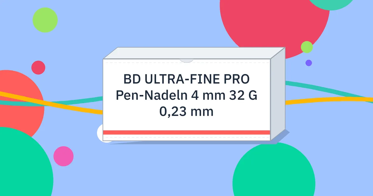 Symbolbild: Packung mit der Aufschrift BD ULTRA-FINE PRO Pen-Nadeln 4 mm 32 G 0,23 mm (PZN 16537179) – Verfügbarkeit und Bezug in Apotheken in Frankfurt am Main
