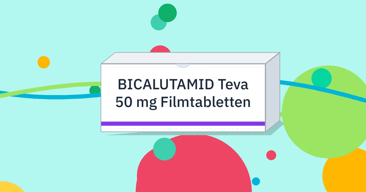 Symbolbild: Packung mit der Aufschrift BICALUTAMID Teva 50 mg Filmtabletten (PZN 18239925) – Verfügbarkeit und Bezug in Apotheken in Frankfurt am Main