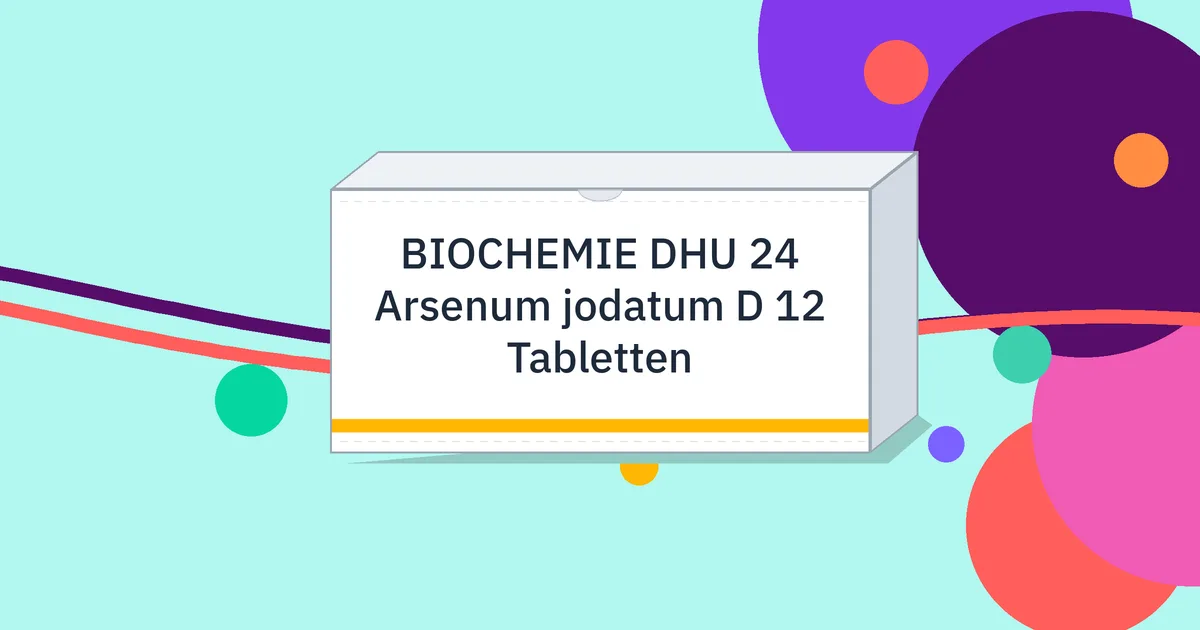 Symbolbild: Packung mit der Aufschrift BIOCHEMIE DHU 24 Arsenum jodatum D 12 Tabletten (PZN 02581828) – Verfügbarkeit und Bezug in Apotheken in Frankfurt am Main