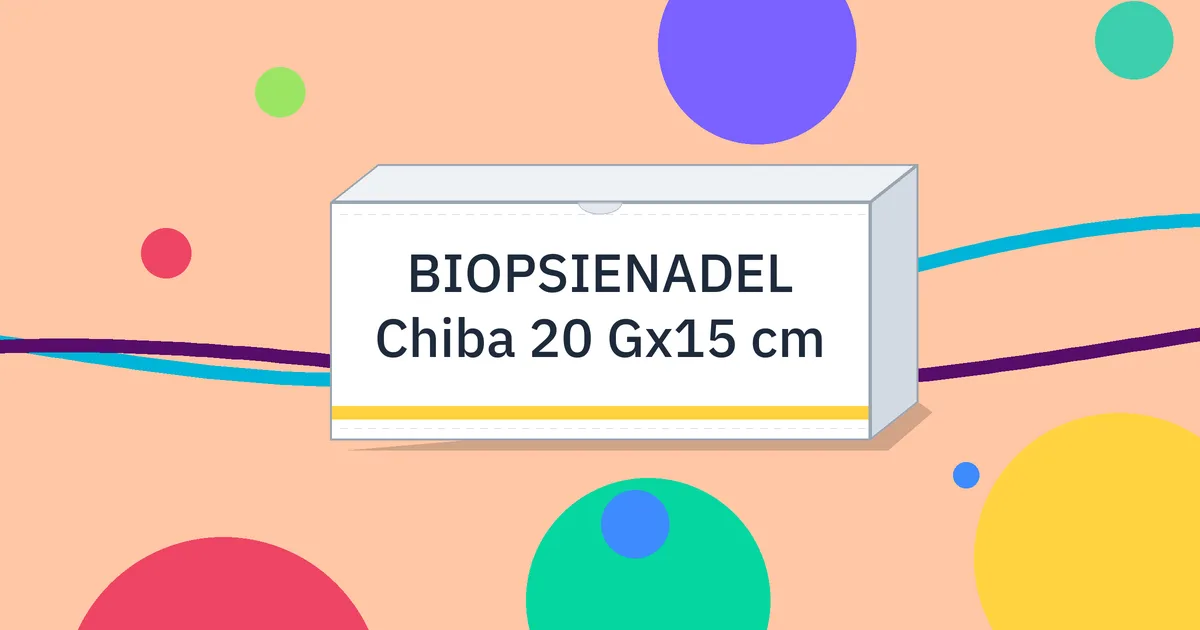 Symbolbild: Packung mit der Aufschrift BIOPSIENADEL Chiba 20 Gx15 cm (PZN 06771431) – Verfügbarkeit und Bezug in Apotheken in Frankfurt am Main